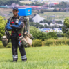 Delivery Agent Flying On A Jetpack To Deliver Pizza