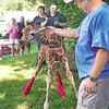Special shoes help baby giraffe walk for first time